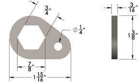 Hex Capture Plug Weld Washer – Barnes 4WD
