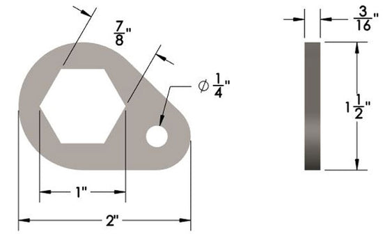 Hex Capture Plug Weld Washer – Barnes 4WD