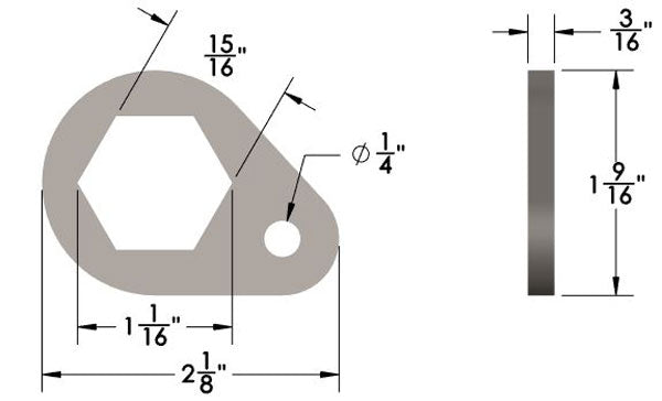 Hex Capture Plug Weld Washer – Barnes 4WD