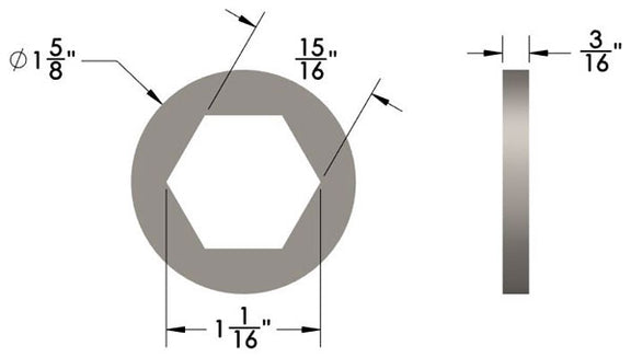 Hex Capture Washers – Barnes 4WD