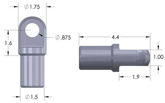 Tube Clevis Mount 1-1/2" I.D. – Barnes 4WD